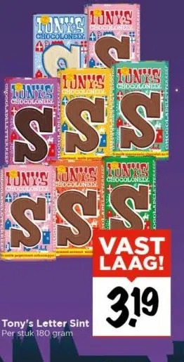Tony's letter sint aanbieding bij Vomar Voordeelmarkt