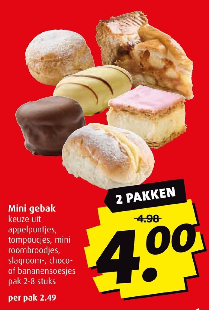 Mini gebak aanbieding bij Nettorama