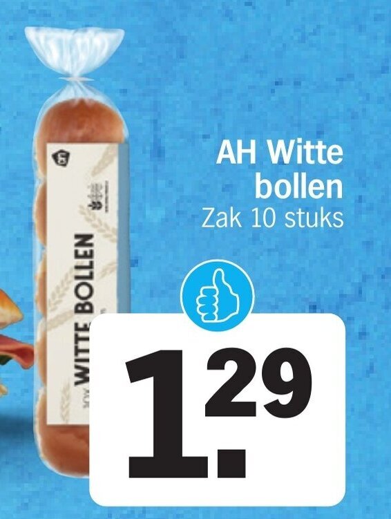 AH Witte bollen Zak 10 stuks aanbieding bij Albert Heijn