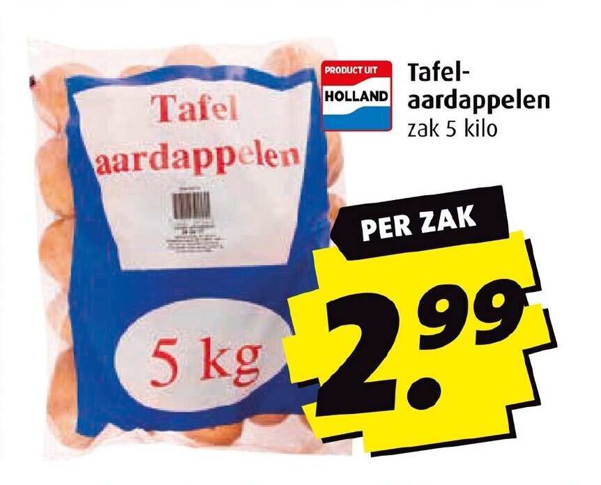 Tafel aardappelen 5 kilo aanbieding bij Boni