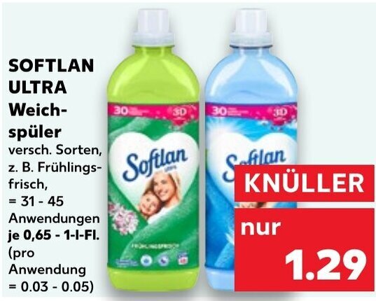 SOFTLAN ULTRA Weichspüler aanbieding bij Kaufland DE