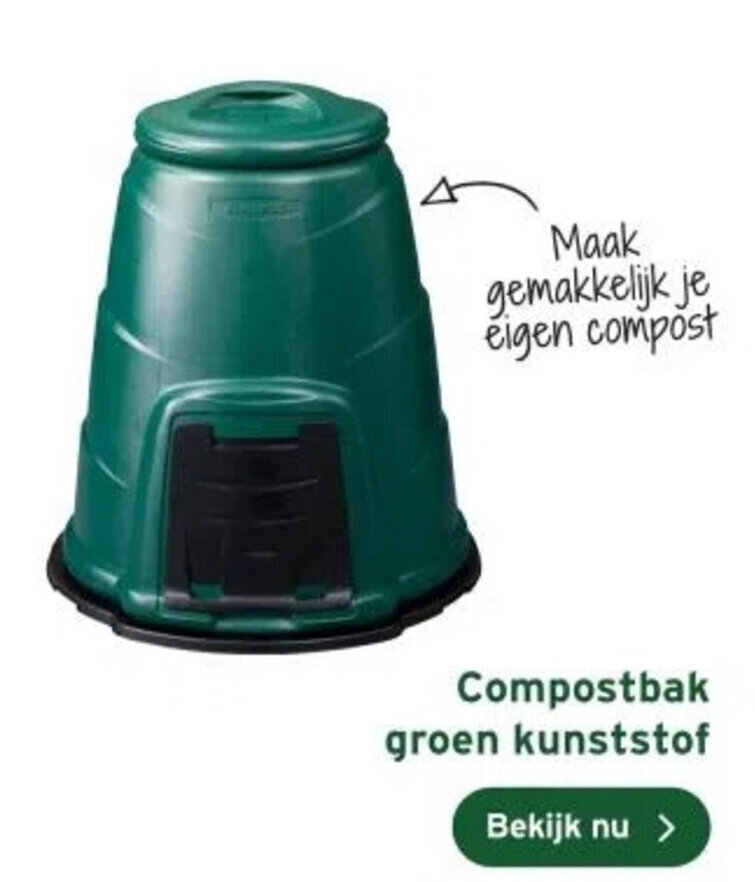 Compostbak groen kunststof aanbieding bij GAMMA