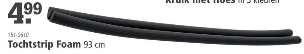 Tochtstrip Foam 93 cm aanbieding bij Marskramer