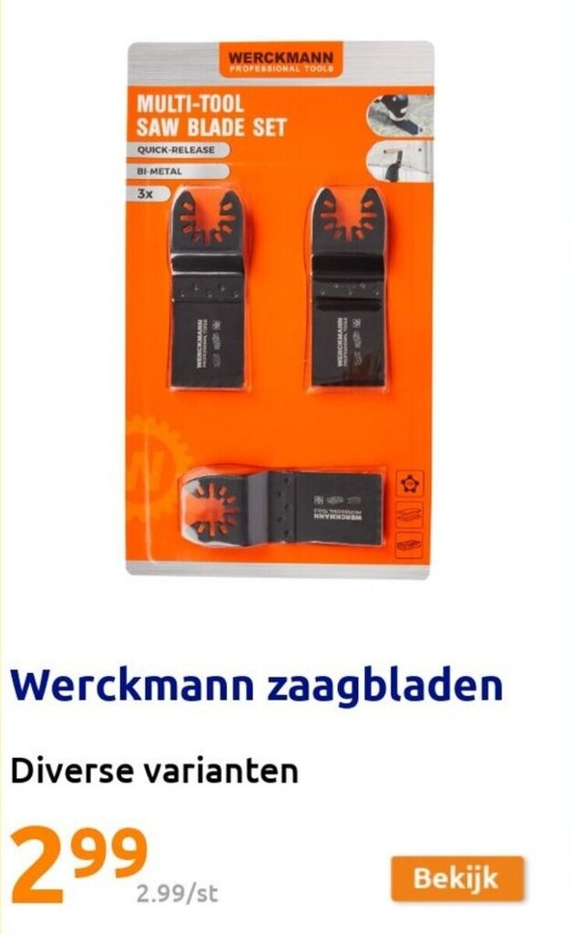 Werckmann zaagbladen aanbieding bij Action