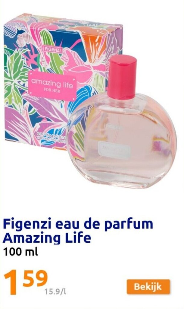 Figenzi eau de parfum Amazing Life 100 ml aanbieding bij Action