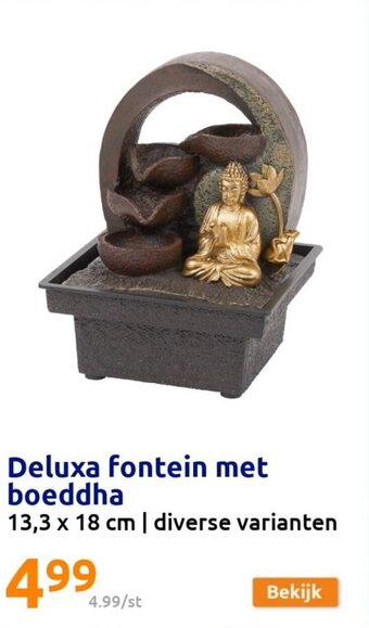 Deluxa fontein met boeddha 13,3 x 18 cm aanbieding bij Action