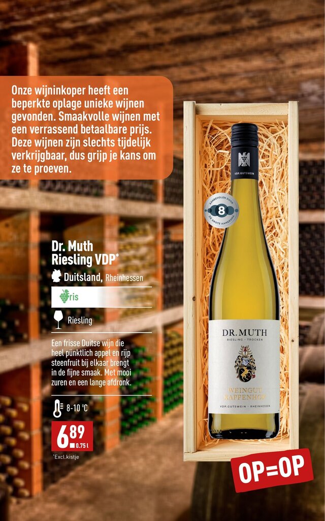 Dr. Muth Riesling VDP 0.75L aanbieding bij ALDI