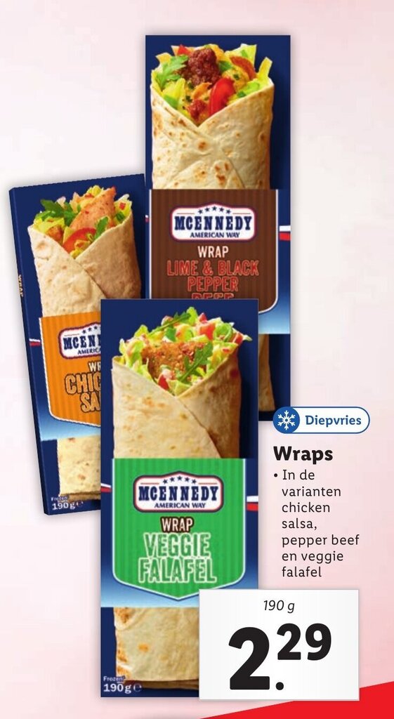 Wraps 190 g aanbieding bij Lidl