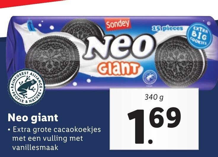 Neo giant 340 g aanbieding bij Lidl