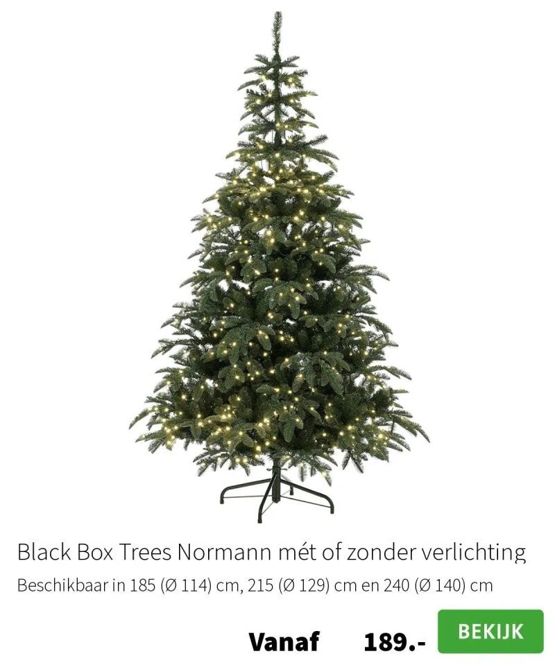 Black box trees normann mét of zonder verlichting aanbieding bij Intratuin
