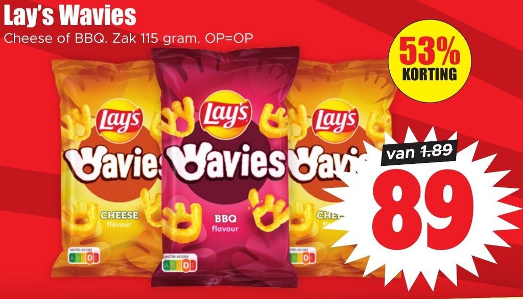 Lay's Wavies aanbieding bij Dirk