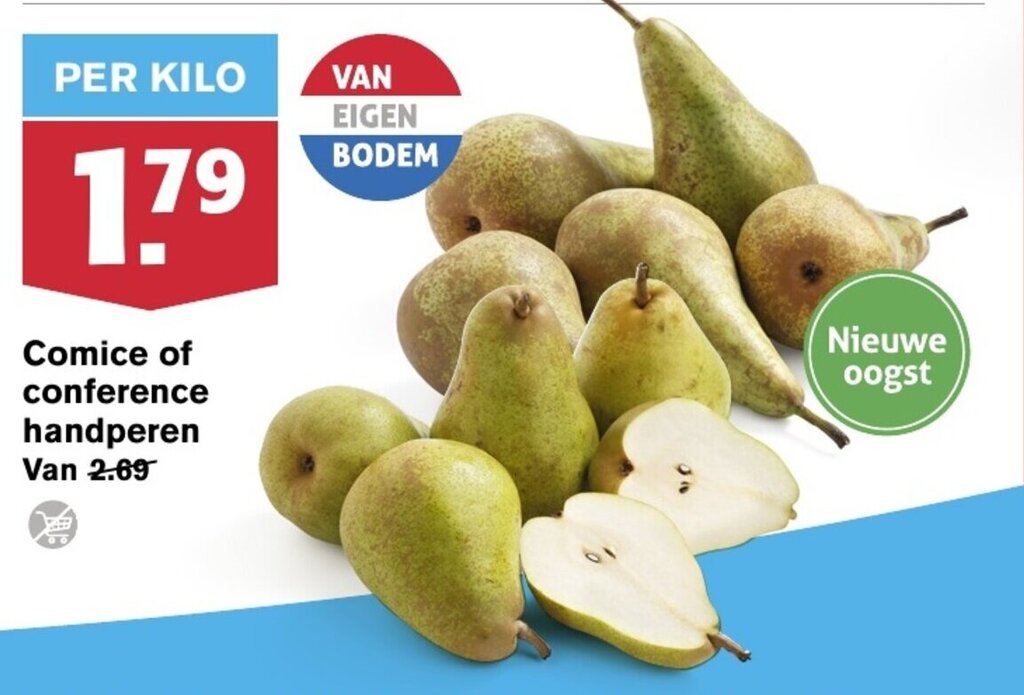 Comice of conference handperen aanbieding bij Hoogvliet