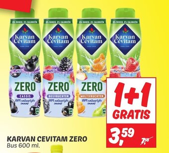 KARVAN CEVITAM ZERO Bus 600 ml 1+1 gratis aanbieding bij Dekamarkt