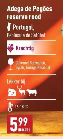 Adega de pegões reserve rood aanbieding bij ALDI