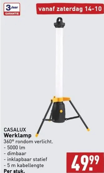 Werklamp 360° rondom verlicht. aanbieding bij ALDI