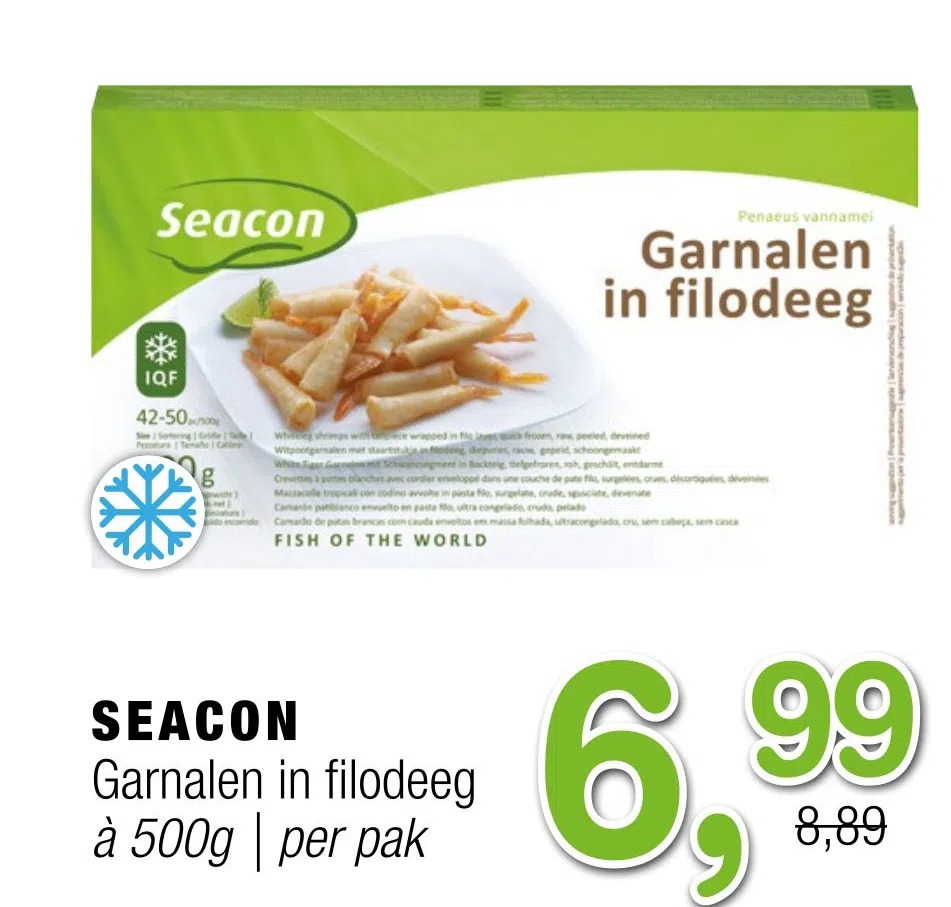 Seacon garnalen in filodeeg aanbieding bij Amazing Oriëntal