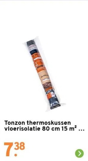 Tonzon thermoskussen vloerisolatie 80 cm 15 m² rd >4.8 aanbieding bij GAMMA