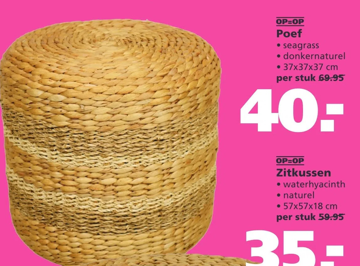 Poef aanbieding bij Ranzijn