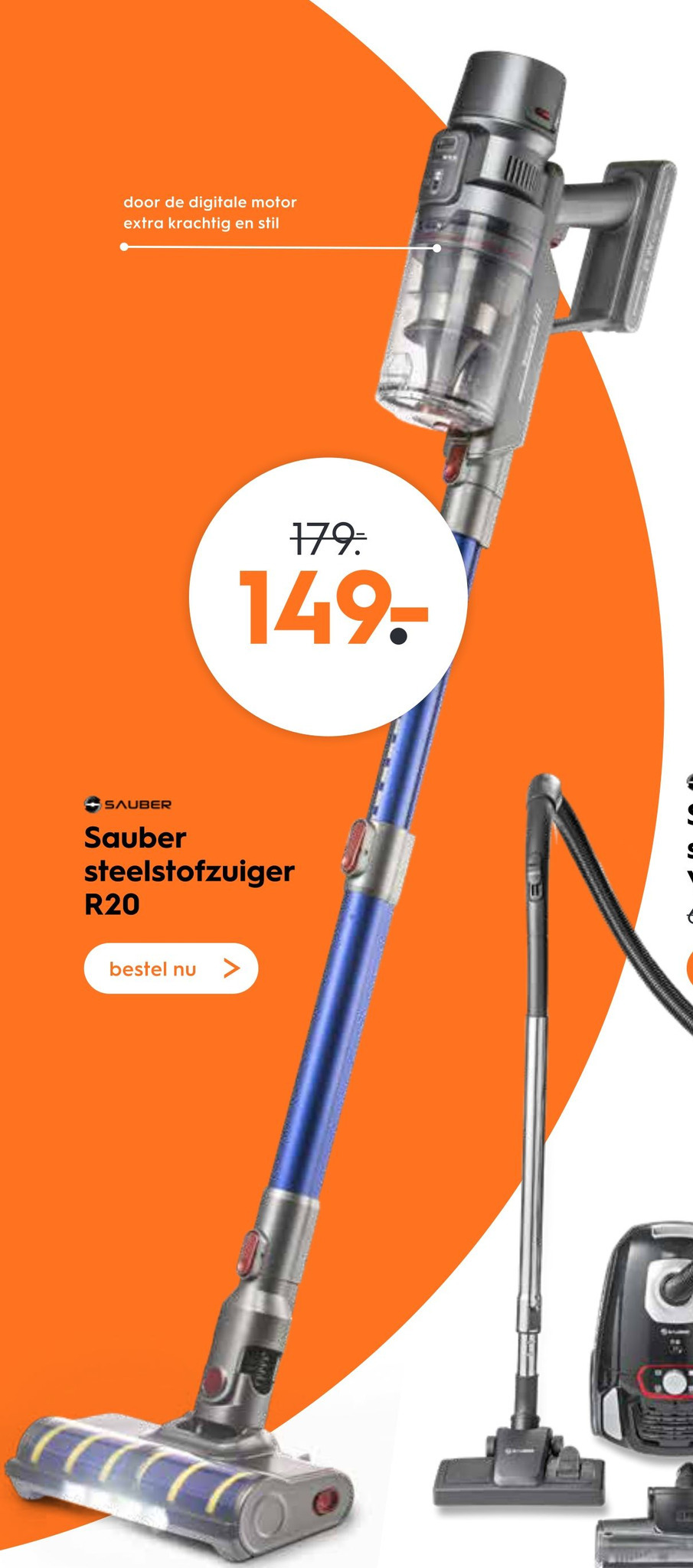 Sauber steelstofzuiger aanbieding bij Blokker