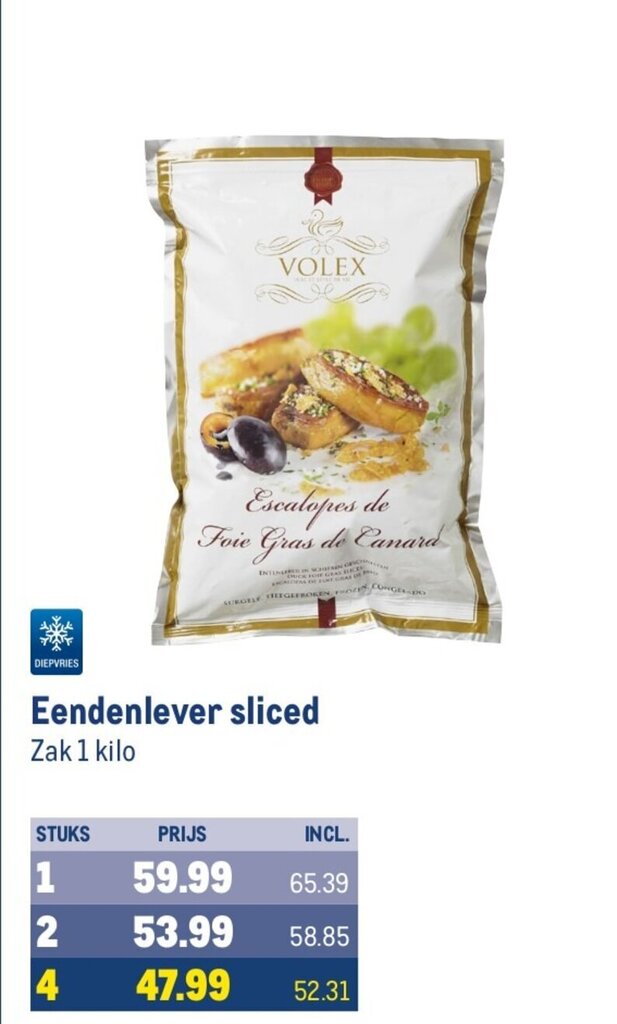 Eendenlever sliced aanbieding bij Makro