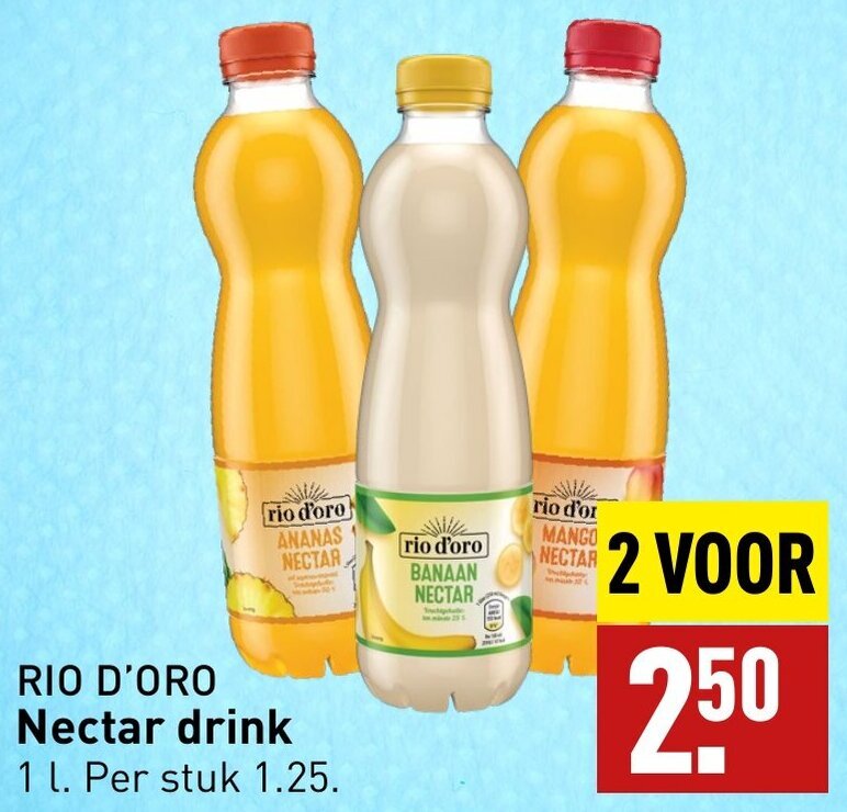 RIO D'ORO Nectar drink 1L aanbieding bij ALDI