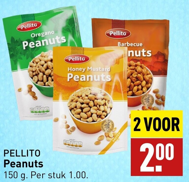 PELLITO Peanuts 150g aanbieding bij ALDI