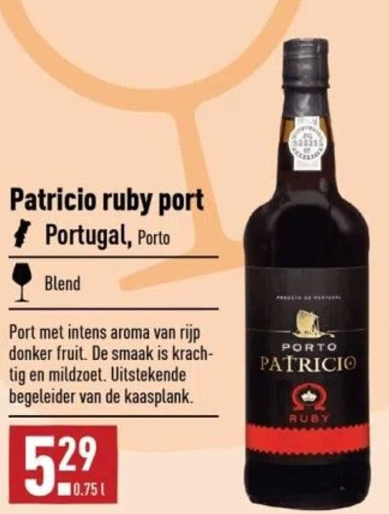 Patricio ruby port aanbieding bij ALDI