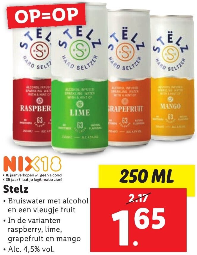 Stelz 250ml aanbieding bij Lidl