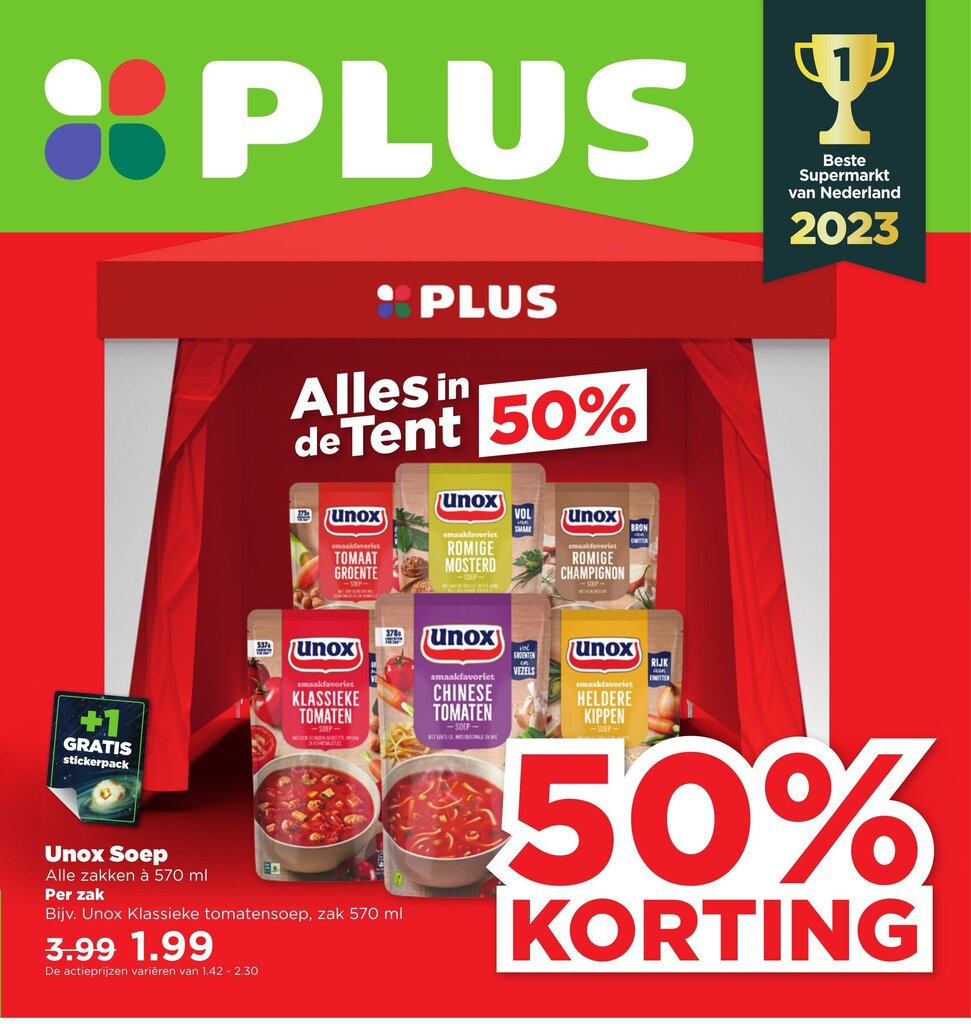 Unox Soep 570 ml aanbieding bij PLUS