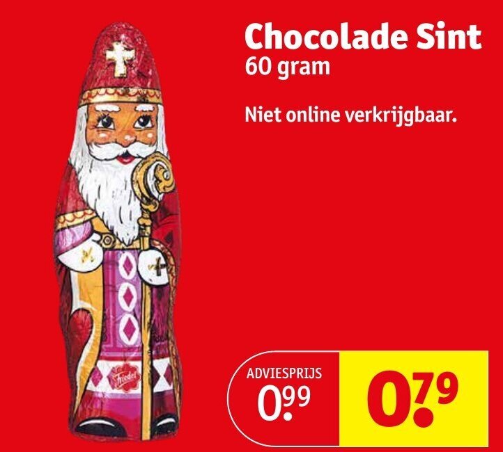Chocolade Sint 60 gram aanbieding bij Kruidvat