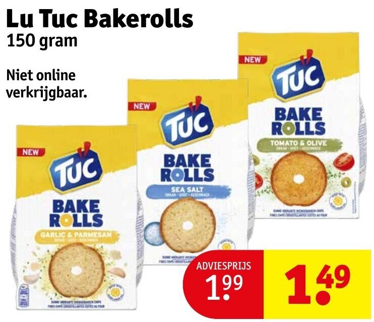 Lu Tuc Bakerolls 150 gram aanbieding bij Kruidvat