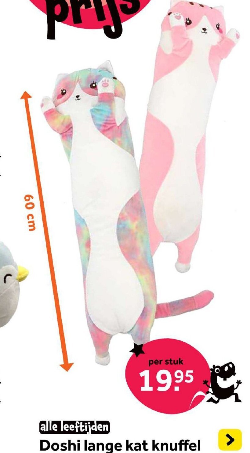 Doshi lange kat knuffel aanbieding bij Intertoys