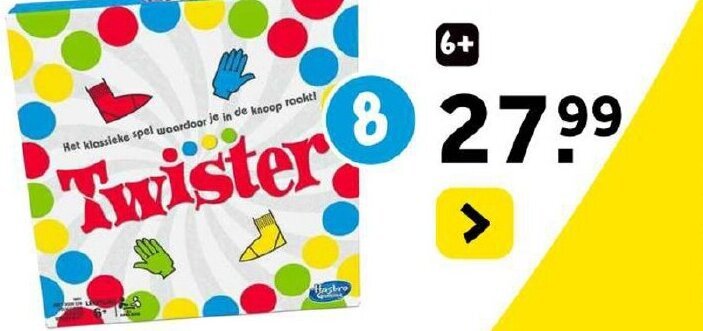 Twister partyspel aanbieding bij Intertoys