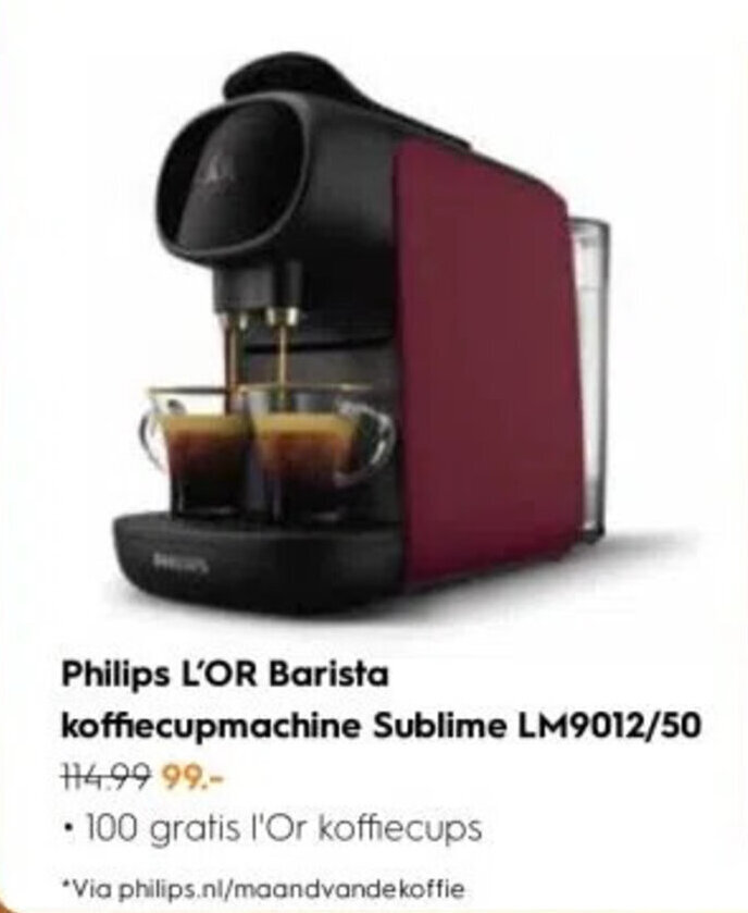 Philips L'OR Barista koffiecupmachine Sublime LM9012/50 aanbieding bij ...