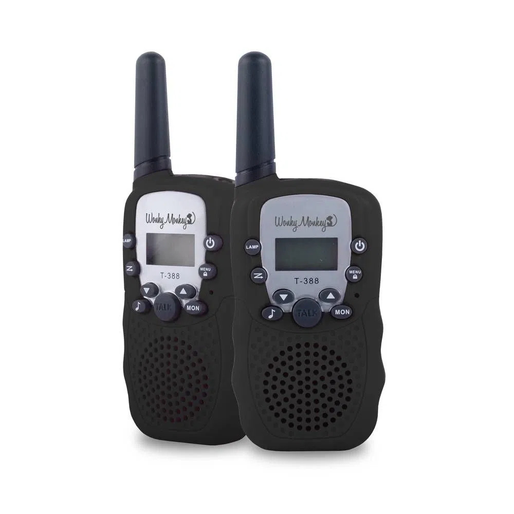 Wonky monkey walkie talkie set - zwart aanbieding bij Intertoys