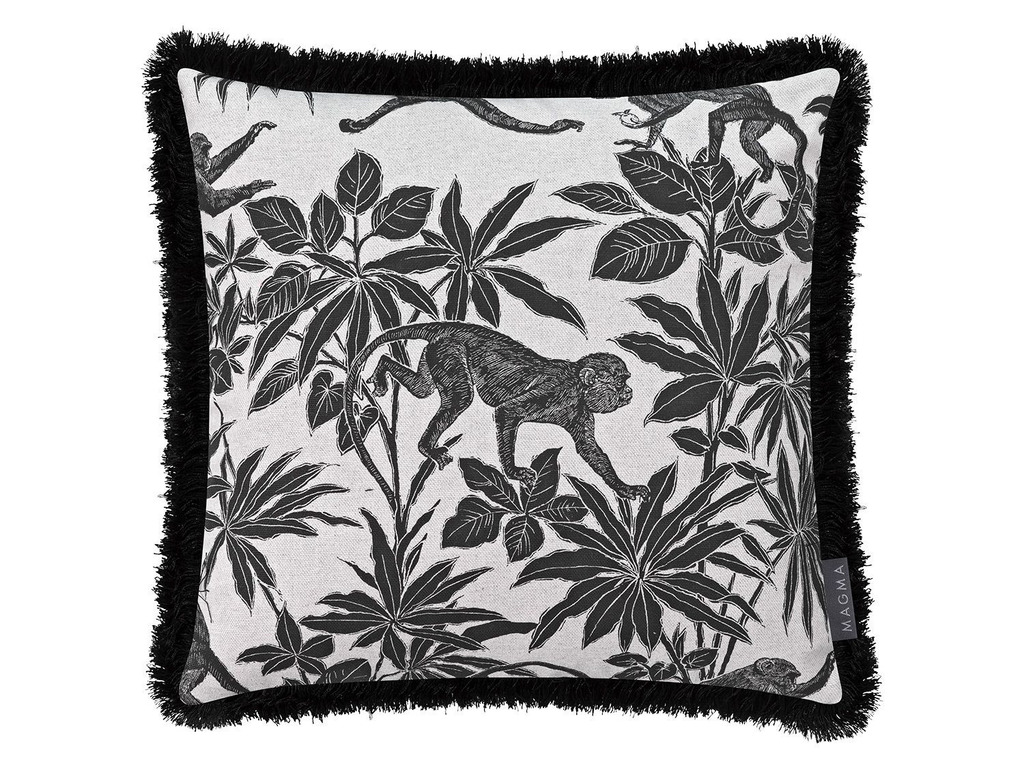 Magma kussenhoes monkey, met franjes aanbieding bij Lidl