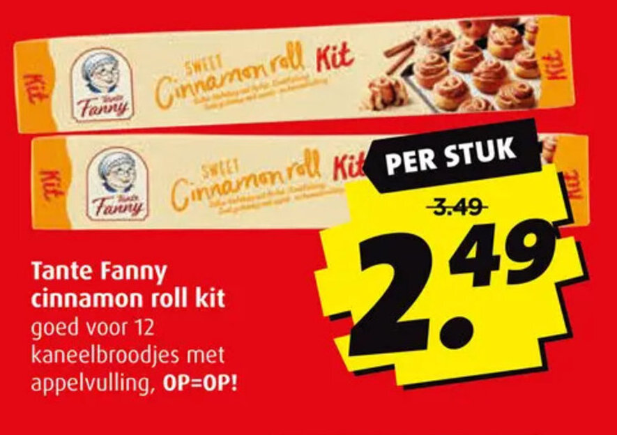 Tante Fanny cinnamon roll kit goed voor 12 kaneelbroodjes met ...