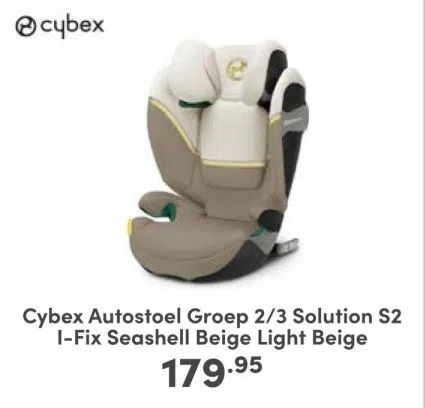 Cybex autostoel groep 2/3 solution s2 1-fix seashell beige light beige ...