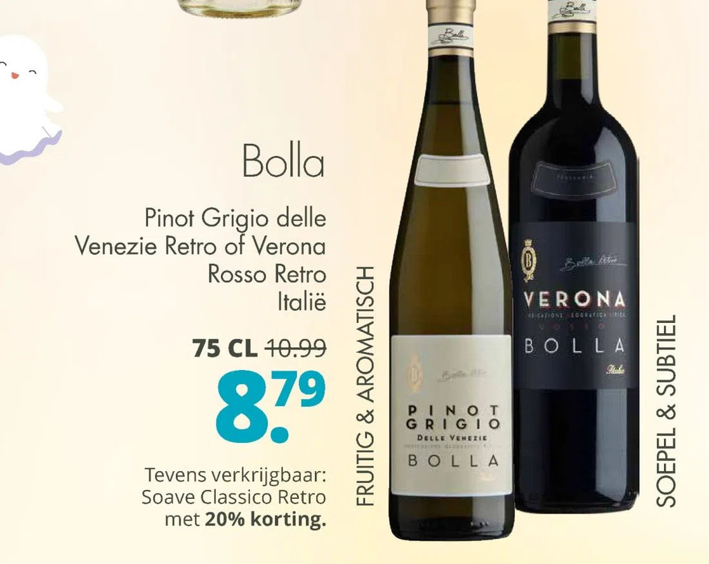Bolla pinot grigio delle venezie retro of verona rosso retro italië 75 ...