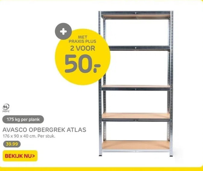 Avasco opbergrek atlas aanbieding bij Praxis