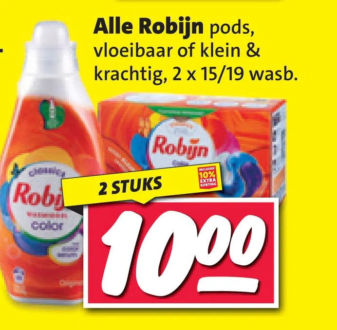 Alle robijn pods, vloeibaar of klein & krachtig aanbieding bij Nettorama