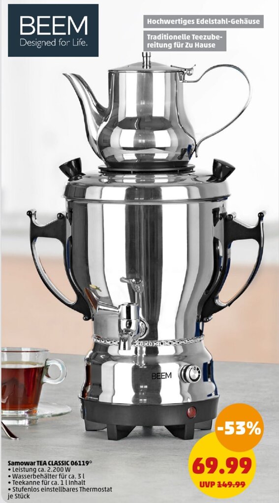 Samowar TEA CLASSIC 06119 aanbieding bij PENNY DE