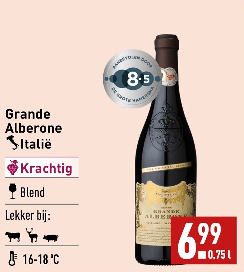 Grande Alberone Italië 0.75L aanbieding bij ALDI
