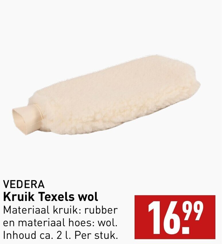 VEDERA Kruik Texels wol aanbieding bij ALDI
