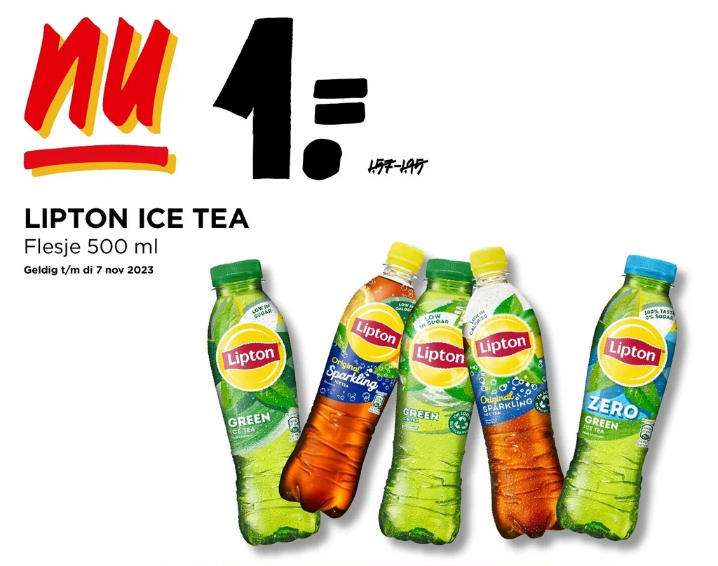 LIPTON ICE TEA Flesje 500 ml aanbieding bij Jumbo