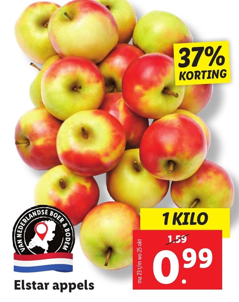 Elstar appels 1 kilo aanbieding bij Lidl