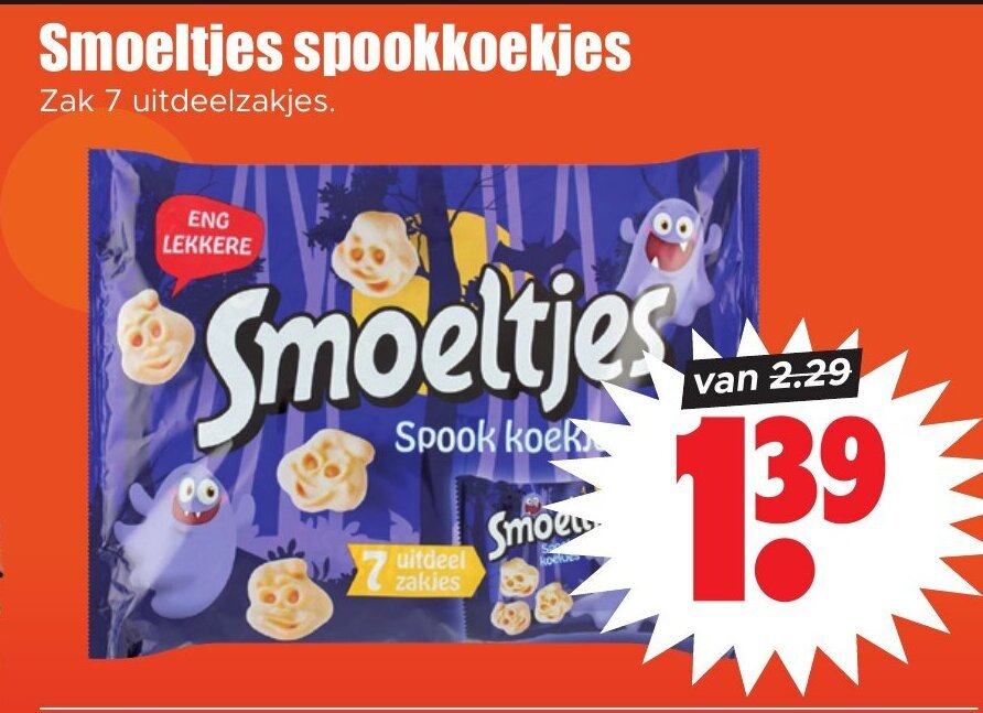 Smoeltjes spookkoekjes aanbieding bij Dirk