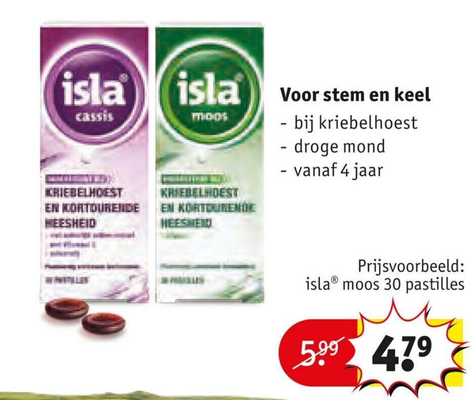 IslaⓇ Moos 30 Pastilles Aanbieding Bij Kruidvat 1929