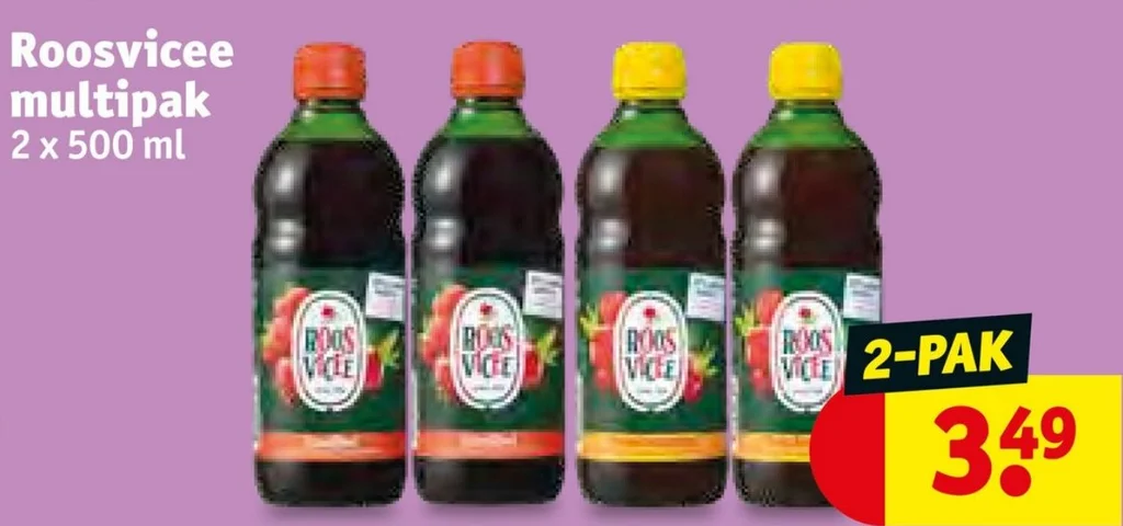 Roosvicee multipak 2 x 500 ml aanbieding bij Kruidvat