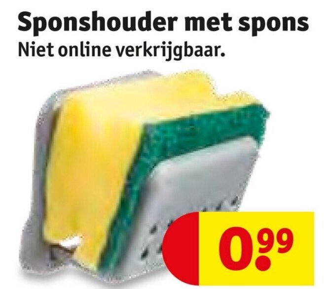 Sponshouder met spons Villa Vollance waterfles aanbieding bij Kruidvat
